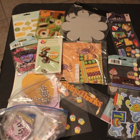 Other | Misc Craft Supplies Lot Scrapbooking Beads Holiday Kids Crafts ...